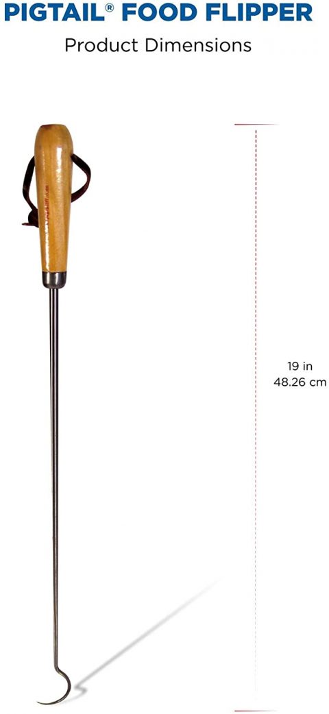 PigTail® Food Flipper 19" - Hardwood Handle - Jaccard Corporation